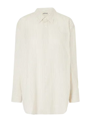 Auralee Striped Wool Shirt - Yellow