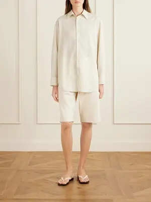 Auralee Striped Wool Shirt
