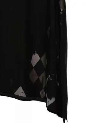 Y’s Asymmetrical Argyle Print Dress