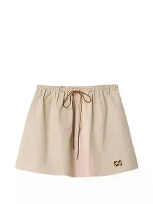 Miu Miu Tie Detailed Skirts