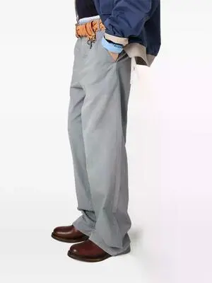 Miu Miu Garment-dyed Twill Pants - Grey
