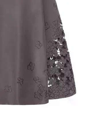 Oscar De La Renta Sleeveless Floral Cutout Threadwork Dress