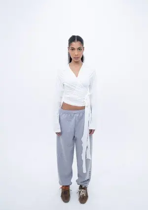 THE BALLET Cotton Ballet Wrap Top