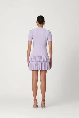 Shoshanna Pointelle Knit Mini Dress