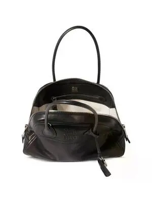 Miu Miu Vivant Nappa Leather Bowling Bag - Black