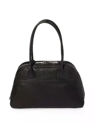 Miu Miu Vivant Logo-embossed Leather Tote Bag - Black