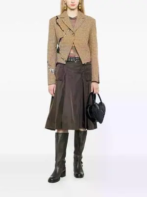 Andersson Bell Plaid Cut-out Blazer