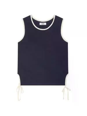 STUDIO TOMBOY Contrast Trim Side Tie Top