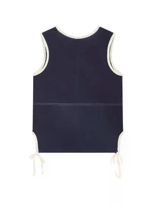 STUDIO TOMBOY Contrast Trim Side Tie Top