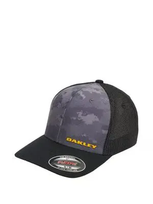 Oakley Grey Camouflage Print Mesh Trucker Cap - Black