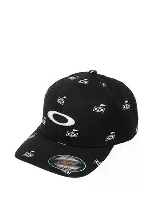 Oakley Flag Print Logo Embroidered Cap - Black