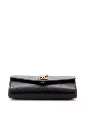 Saint Laurent Uptown Chain Wallet Leather Crossbody Bag - Black