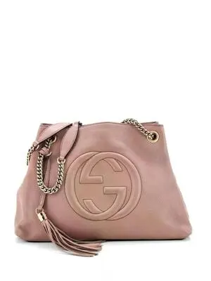 Gucci Soho Chain Strap Leather Medium Shoulder Bag - Pink