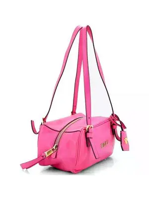 Versace Leather Shoulder Bag With Tag Detail - Pink