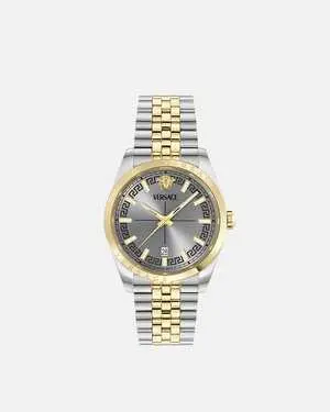 Versace Millenyium Gent Watch With Greca Motif - Gold+silver