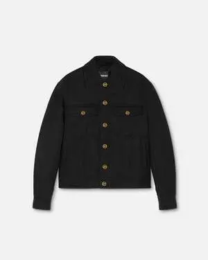 Versace Crushed Nylon Satin Padded Jacket