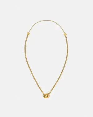 Versace Greca Necklace - Light Gold