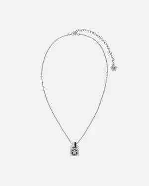 Versace Medusa Engraved Icon Necklace - Silver