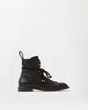 Versace Billy Leather Lace-up Boots