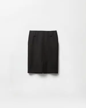 Versace Wool Pencil Skirt With Medusa Hardware
