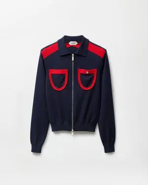 Versace Cotton Knit Zip Cardigan