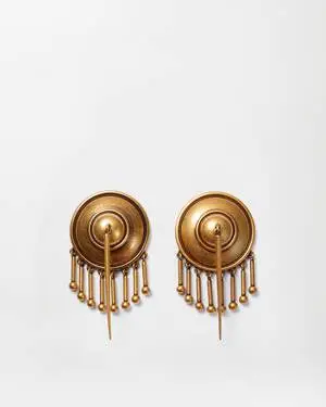 Versace Scudo Drop Earrings - Gold