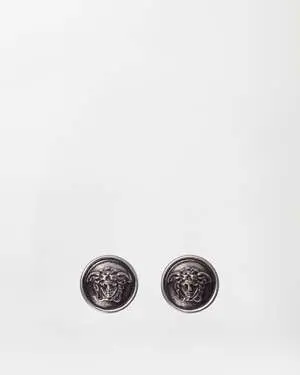 Versace Medusa Stud Earrings - Silver