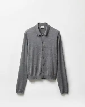 Versace Embroidered Wool Knit Cardigan