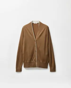 Versace Embroidered Wool Knit Cardigan