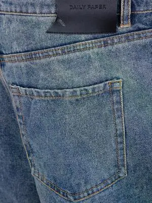 DAILY PAPER Acid Wash Denim Shorts