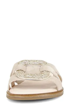 Gabor Embellished Crystal Slide Sandals