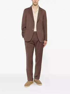 SANTANIELLO Single-breasted Notch-lapel Suit - Brown
