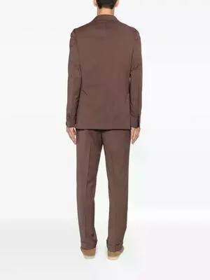 SANTANIELLO Single-breasted Notch-lapel Suit - Brown