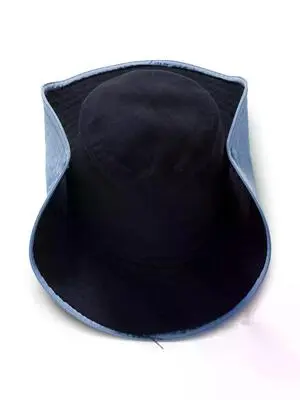 Miu Miu Cowboy Hat With Embroidered Logo - Blue