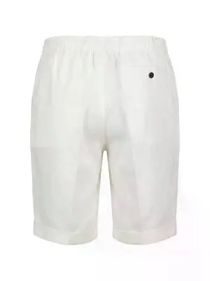 DRUMOHR Belted Pleated Linen Shorts