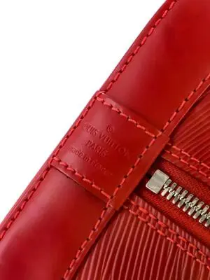LOUIS VUITTON Alma Epi Leather Satchel - Red