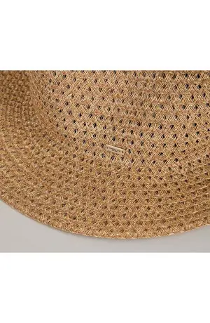 Eugenia Kim Lillian Packable Straw Fedora - Camel/gold
