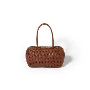 Miu Miu Beau Woven Leather Bag - Oak