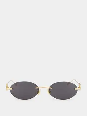 Valentino Garavani Valentino Garavani Bejewelled Oval Sunglasses Black