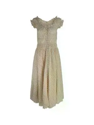 Cult Gaia Leyo Midi Dress With Ruffled Detailing