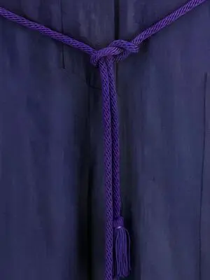 Giorgio Armani V-neck Wide-leg Jumpsuit With Tassel Belt