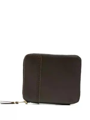 Comme Des Garçons Contrast-stitch Leather Wallet - Brown