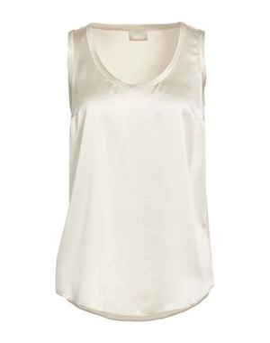 Brunello Cucinelli Brunello Cucinelli Silk Elastane Sleeveless Top Beige