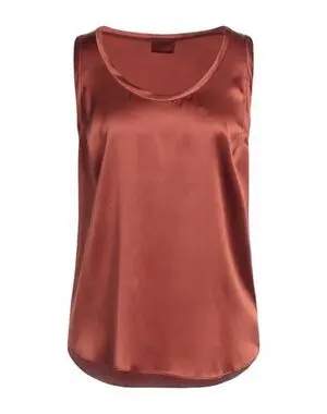Brunello Cucinelli Brunello Cucinelli Silk Elastane Sleeveless Top Red