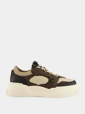 Fendi Force Paneled Low Top Sneakers - Multicolour