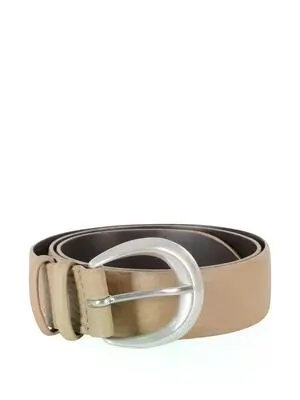 Orciani Grained Leather Belt With Silver-tone Buckle