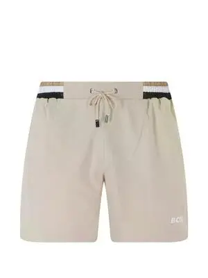 BOSS Logo Print Swim Shorts - Neutrals