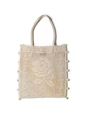 Miu Miu Cotton Crochet Tote Bag