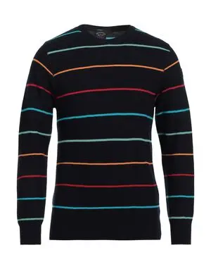 Paul & Shark Virgin Wool Striped Crewneck Sweater - Blue
