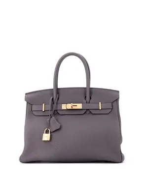 Hermès Birkin 30 Handbag Grey Togo With Rose Gold Hardware - Etain
